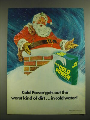 1971 Colgate-Palmolive Cold Power Detergent Ad - Santa Claus | eBay