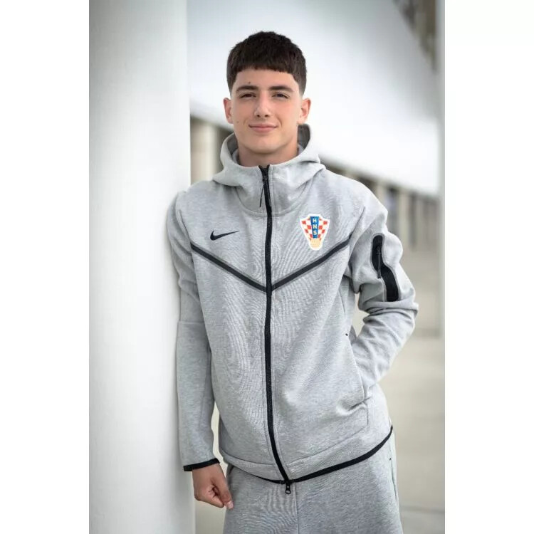 CROATIA Nike Football Soccer Tech Fleece JACKET Grey 2024 EURO M XL | eBay