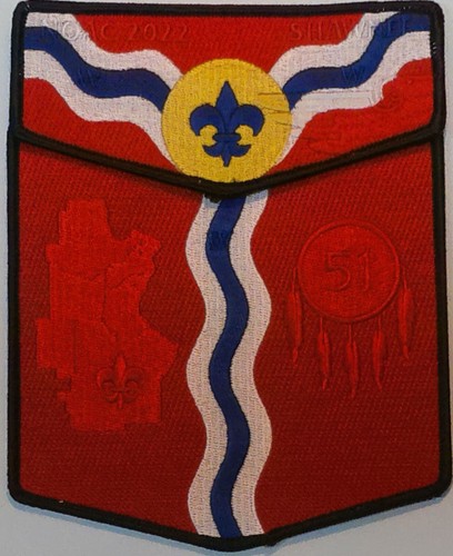 OA SHAWNEE LODGE 51 BSA GREATER ST LOUIS COUNCIL FLAG 2022 NOAC 2-PATCH ...