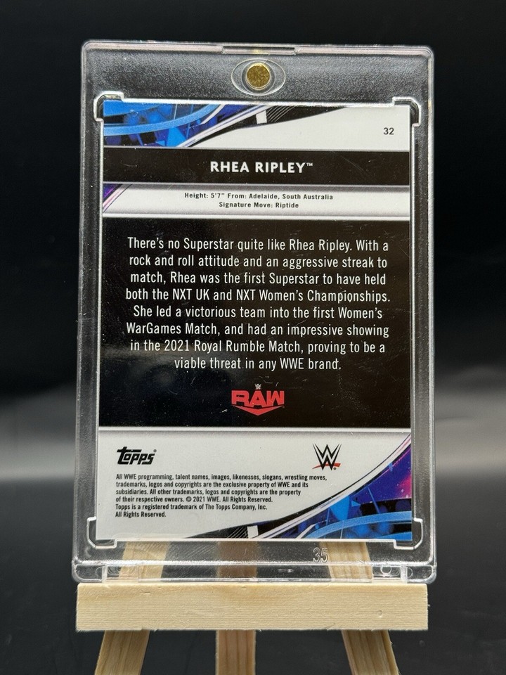 2021 Topps Finest WWE Gold Refractor 33/50 Rhea Ripley #32 | eBay