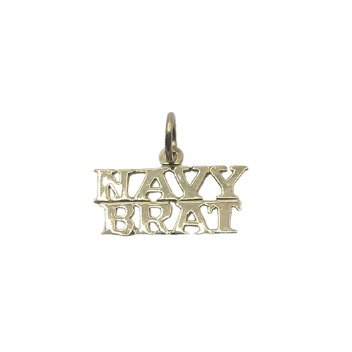 Solid Gold Navy Brat Charm | eBay