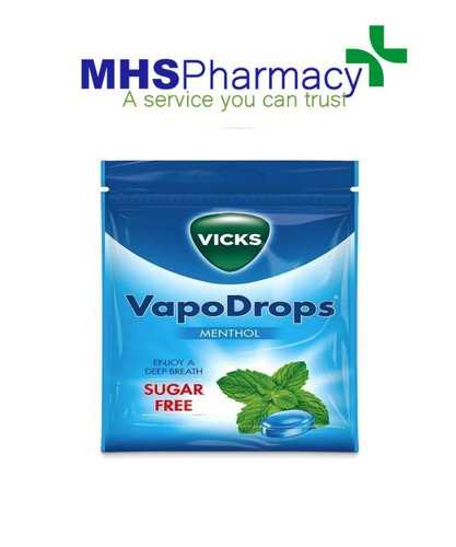 Vicks Sugar Free Menthol Vapo Drops For Cold And Flu 72g 4030300022736 ...