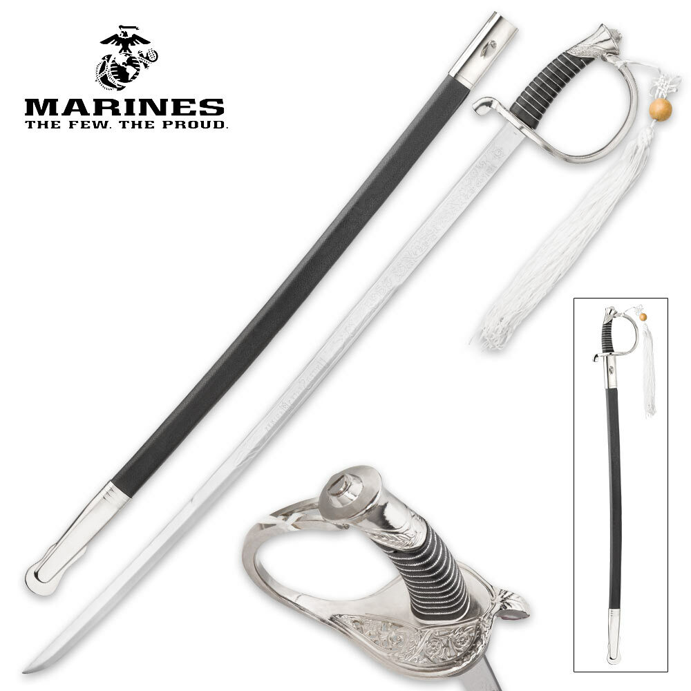 Usmc Marine Corps Dress Uniform Officer Nco Sword Silver USMC NCO