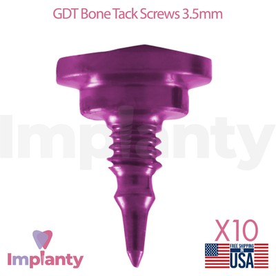 10x Dental GBR B0ne Tac 5 Screws 3.5mm Titanium Stability Single-Handed ...