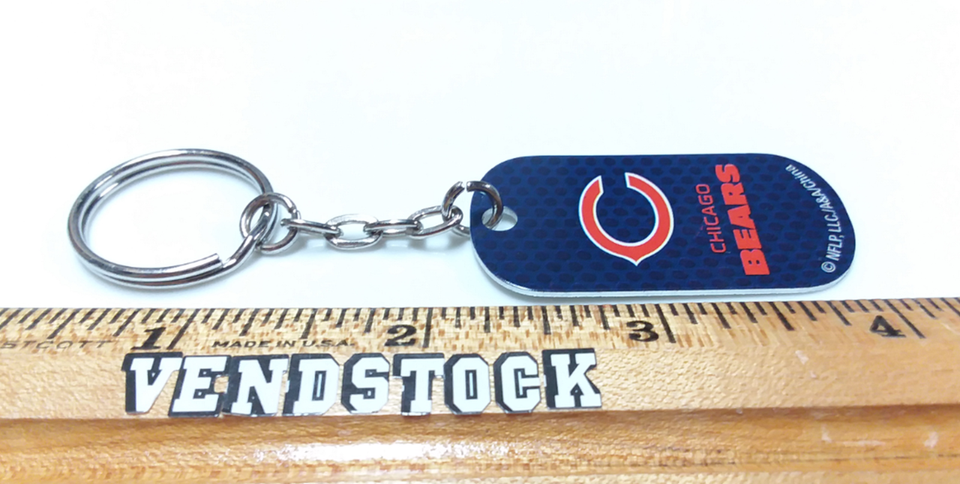 CHICAGO BEARS METAL KEYCHAIN PULL NEW LICENSED NFL FOOTBALL CHARM ...