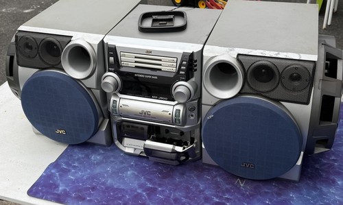 JVC MX-J900 Rolling Front Panel Stereo Boombox Radio CD & Speakers ...