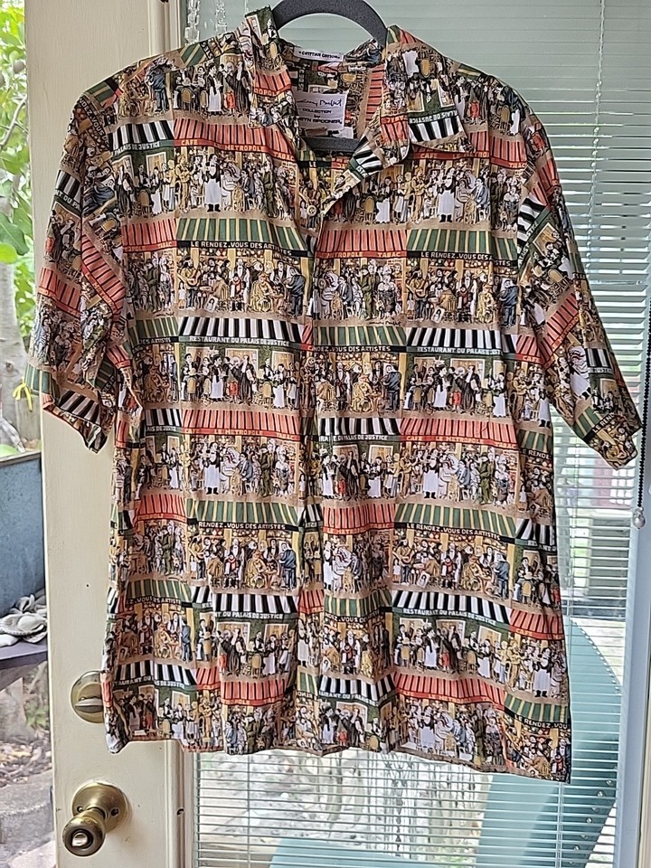 VTG Reyn Spooner Shirt Mens Large Guy Buffet French Street Chef ...