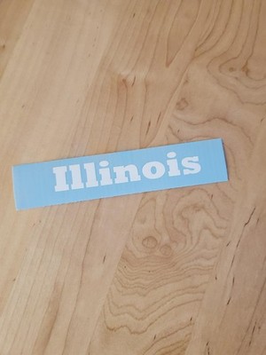 Illinois IL decals stickers vinyl (2) pair gloss WHITE 10" FAST USA | eBay