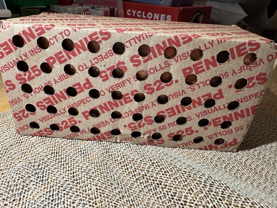 1 Sealed Box of 50 penny rolls, From Bank 1/19/2026 Circulated ...