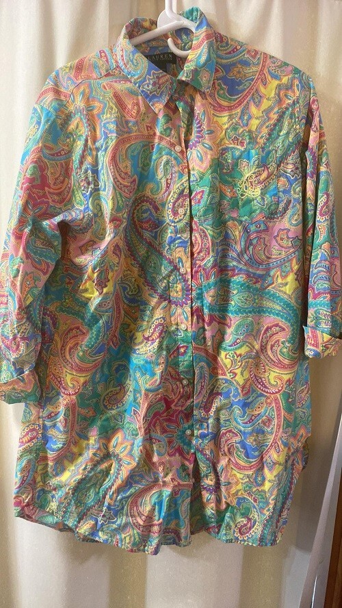 Lauren Ralph Lauren Bright Colored Button Down Shirt - Gem