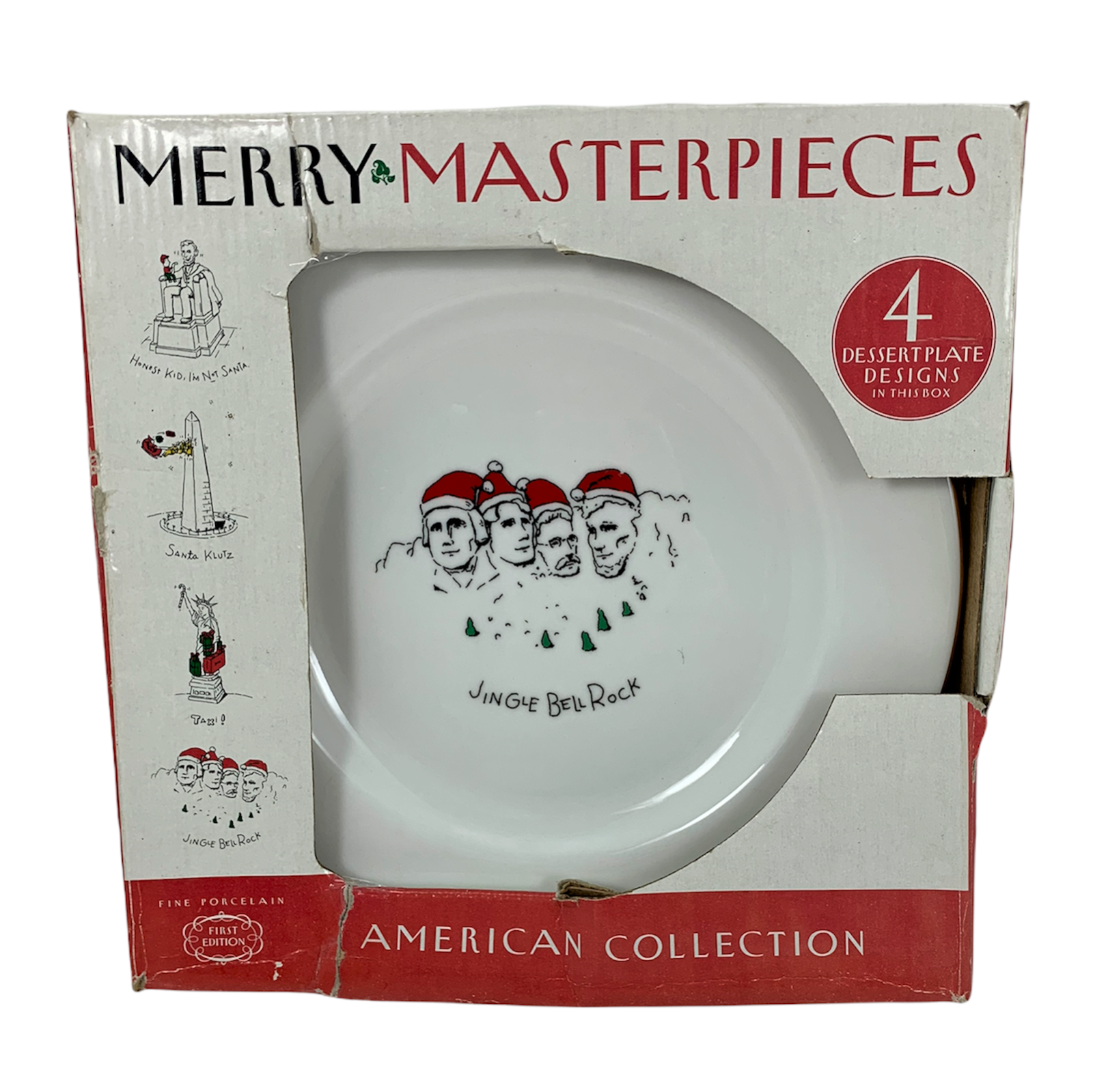 Merry Masterpieces Christmas Dessert Plates 4 pc American Collection ...