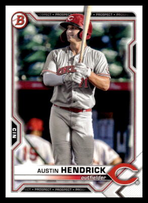 2021 Bowman Draft Austin Hendrick #BD-138 Cincinnati Reds Baseball Card ...