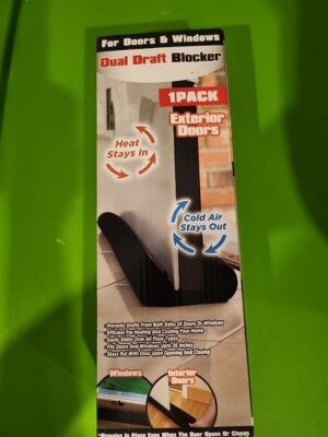 36" Dual Draft Blocker Double Sided Breeze Stop for Doors & Windows ...