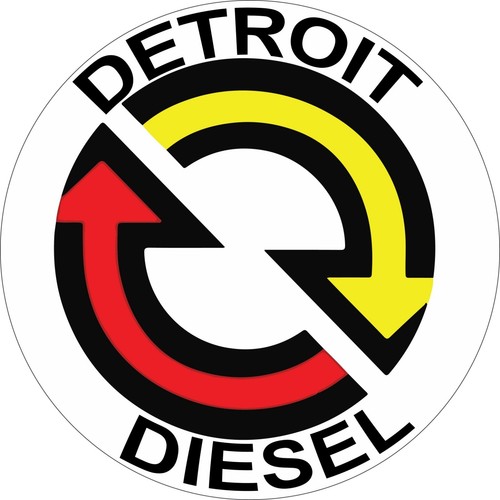 1 Pair (2) Detroit Diesel Turbo Logo Racing Decals Stickers 11" x 11 ...