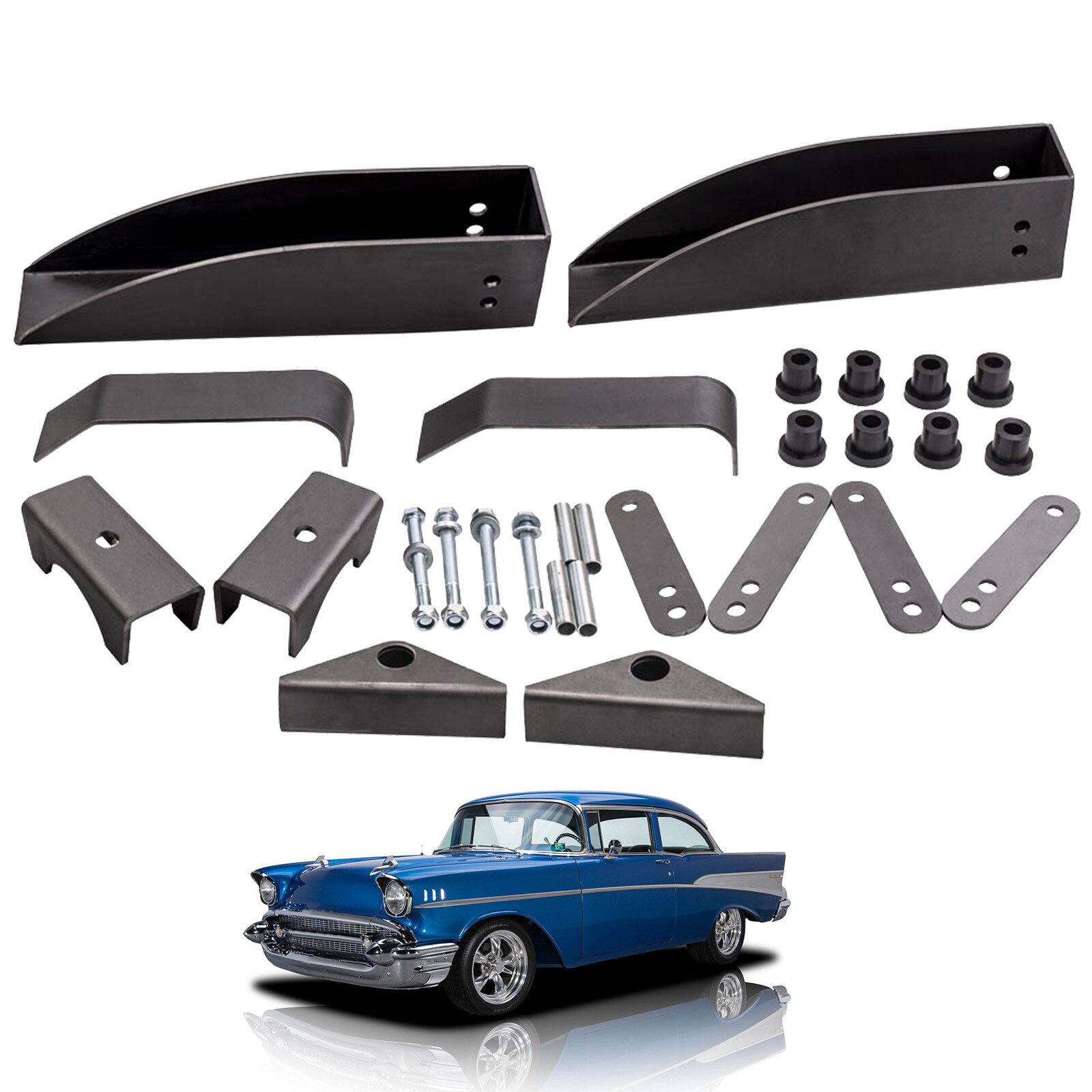 Rear Leaf Spring Relocation Pocket Set For Chevy Belair 150 210 1955 ...