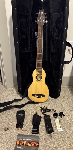EUC WASHBURN Rover RO10 Travel Acoustic Guitar Natural w/Case | eBay