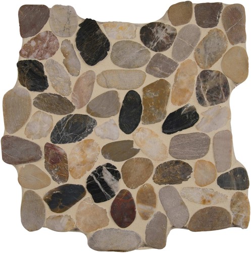 MSI SMOT-PEB-R 12-3/16" x 12" Pebble Mosaic Sheet - Unpolished - Mix ...