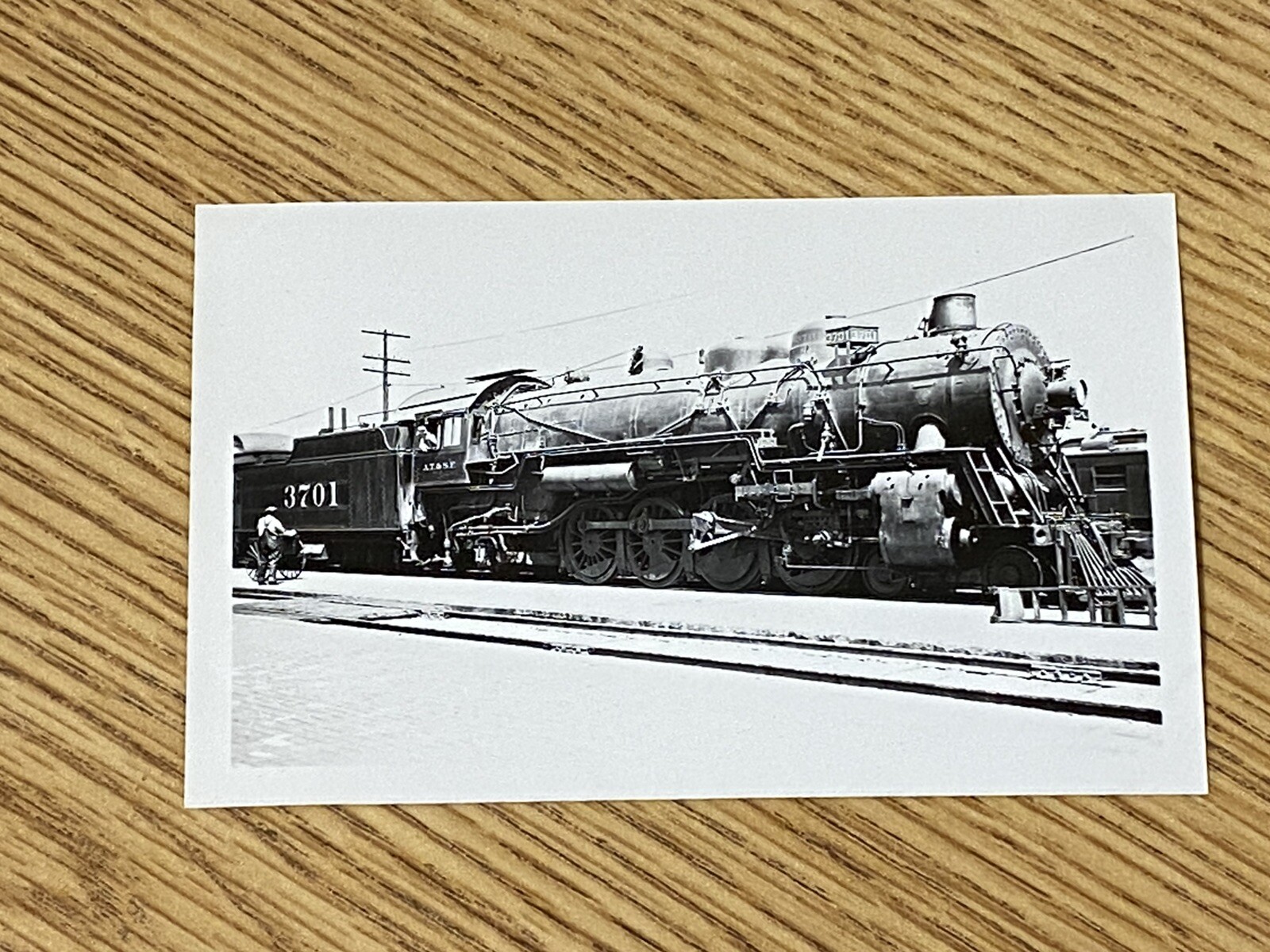 Santa Fe Railway Steam Engine Locomotive 3701 Vintage Photo ATSF | eBay