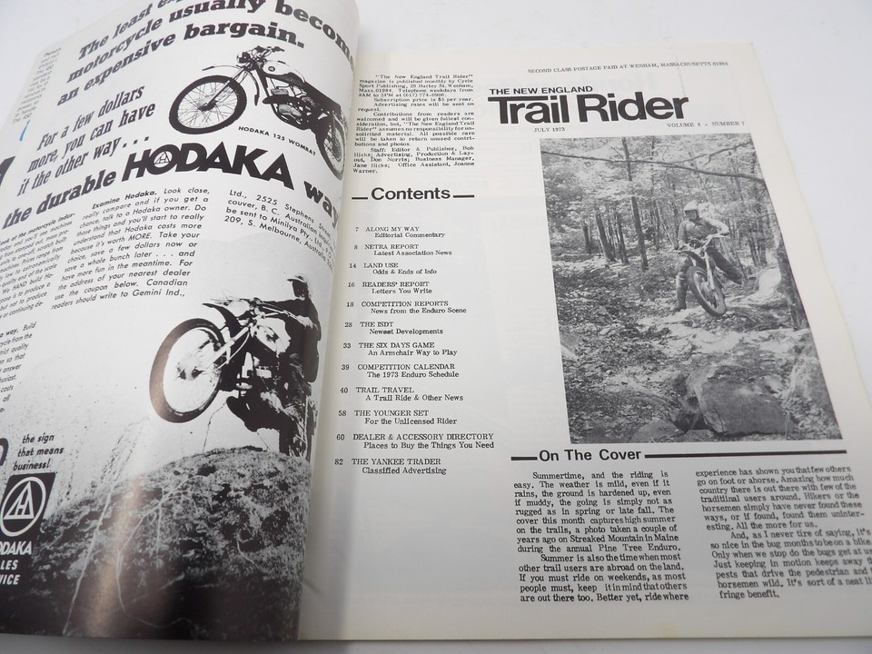 July 1973 New England Trail Rider Magazine | eBay