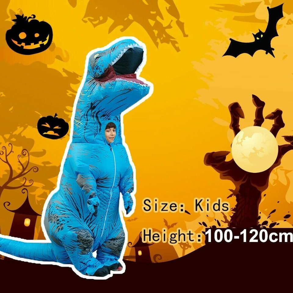 Child Inflatable Trex Dinosaur Costume Kids Boys Jurassic Blow Up T Rex ...