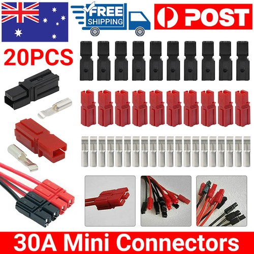 20pcs Mini Connectors For Anderson Style Plug With Red And Black Single ...