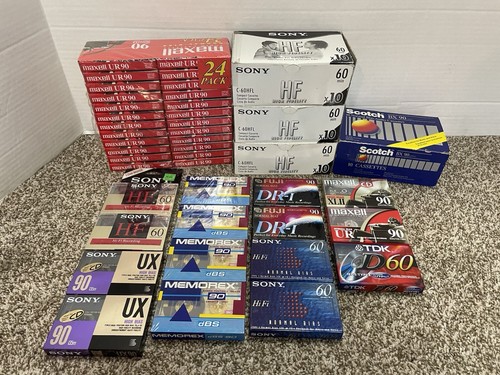 Lot Of 77 - NEW / SEALED Cassette Audio Tapes Blank Sony Maxell Scotch ...