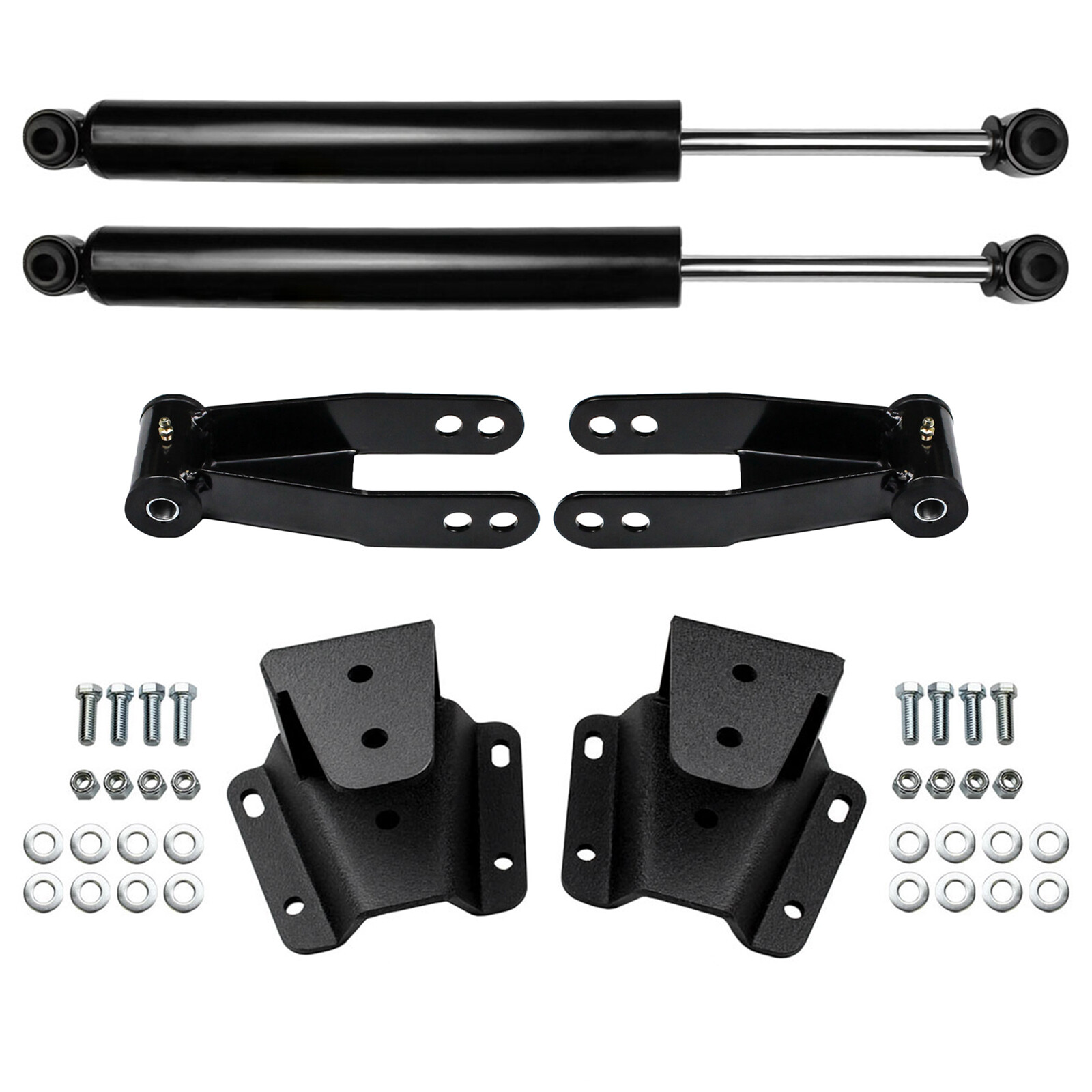 4" Rear Drop Lowering Kit w/ Hangers and Shocks Fits 1965-1972 Ford ...