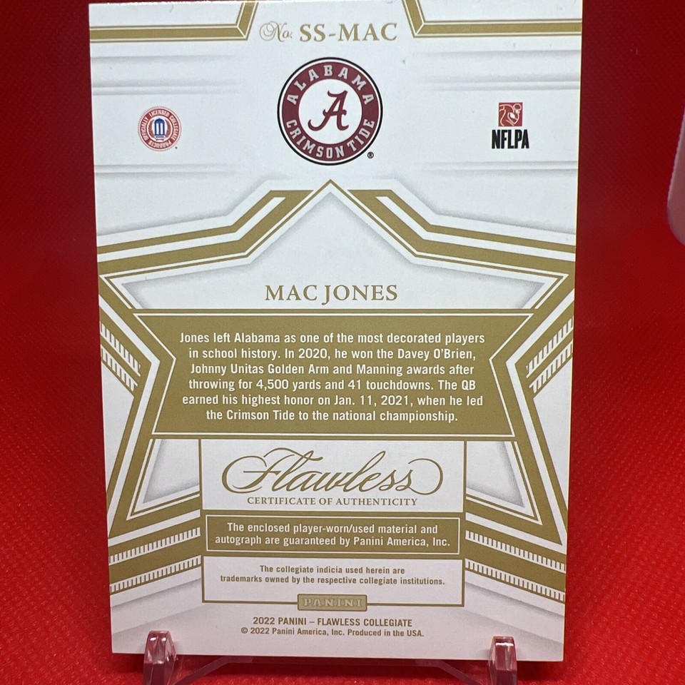 2022 Panini Flawless Collegiate - Star Swatch Signatures Emerald #SS ...