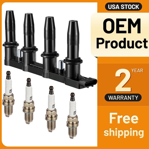 1 Ignition Coils Pack UF620 and 4 Spark Plugs For Chevy Cruze Sonic ...