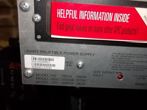 APC SUA1000RM2U Uninterruptible Power Supply Smart-UPS | eBay