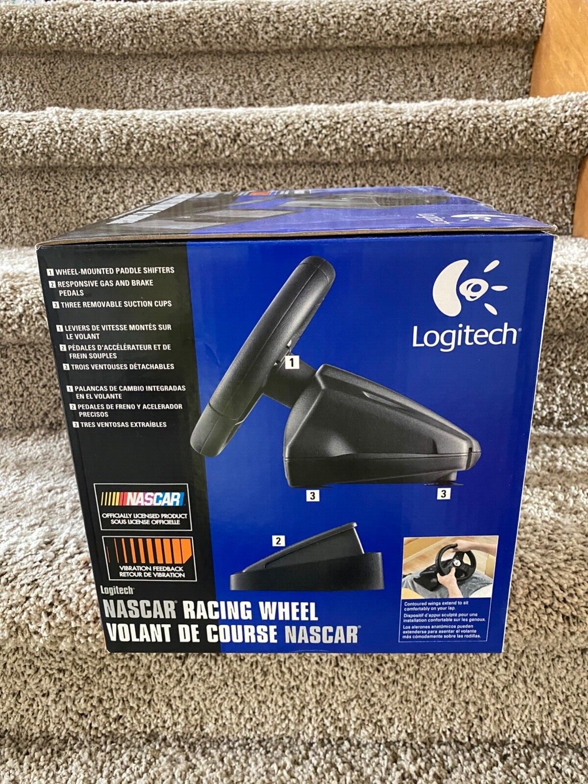 Logitech Nascar Racing Steering Wheel & Pedals for PS2 (Playstation 2 ...