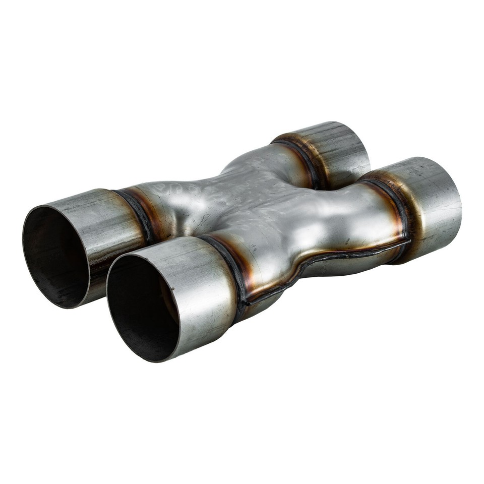 Universal Stainless Steel 3'' Dual Exhaust Pipe Crossover X Pipe ...