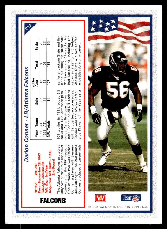 1992 All World #212 Darion Conner See Scan | eBay