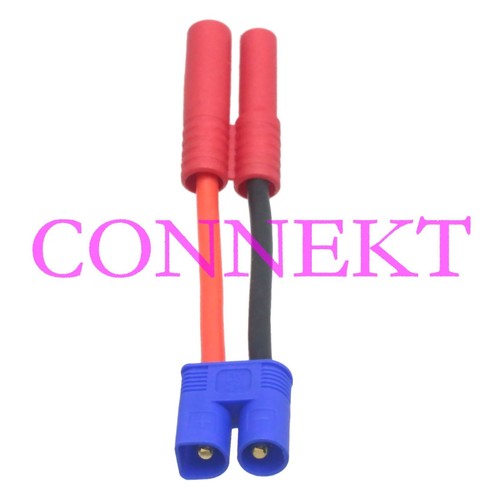 EC3 Male to HXT 4mm Bullet Female 14AWG 5CM for RC HXT Turning Zippy | eBay