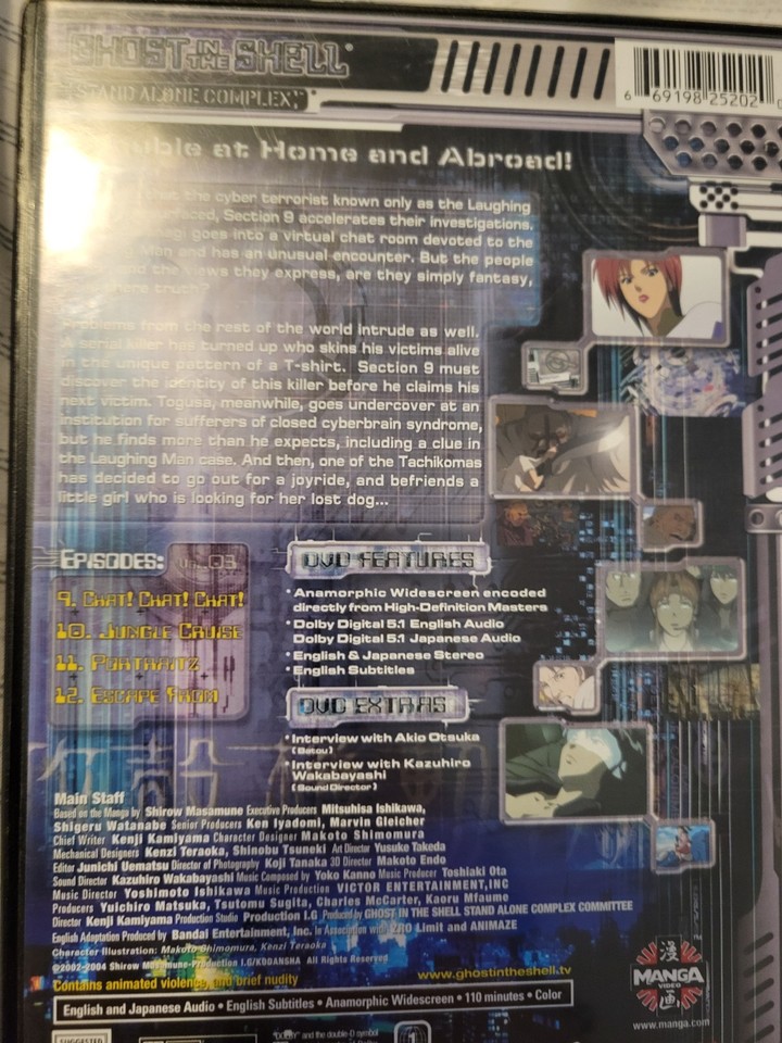 Ghost in the Shell: Stand Alone Complex - Vol. 3 (DVD, 2004) Anime | eBay