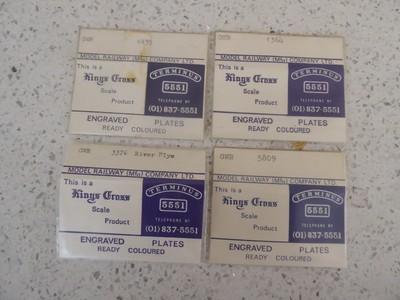 4 Sets of Kings Cross Etched Brass GWR Number and Name Plates ...