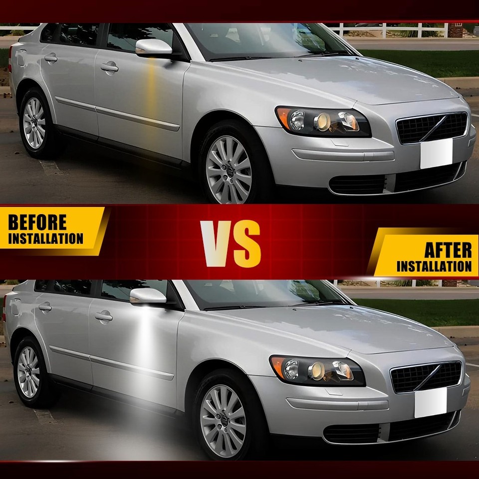 LED Under Mirror Puddle Light For Volvo XC90 S40 S60 V50 V60 C30 Jaguar ...