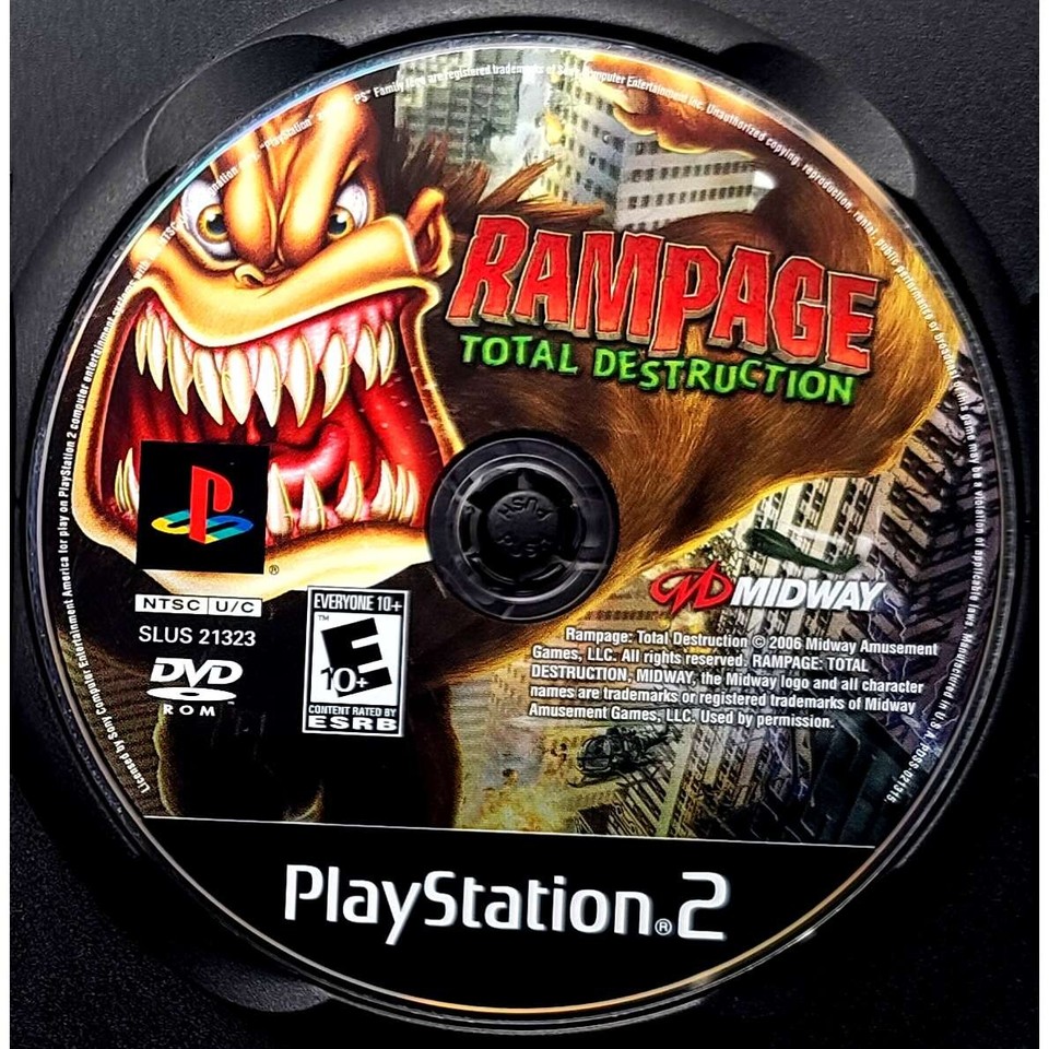 Rampage Total Destruction - Sony Playstation 2 PS2 Pristine Tested 1Y ...