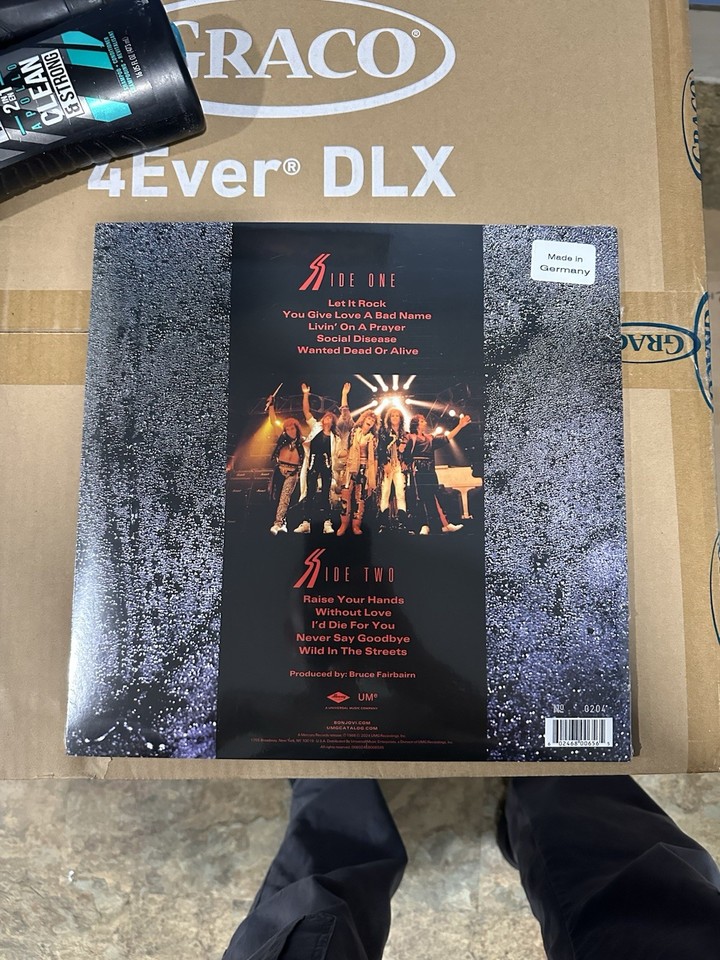 Bon Jovi Slippery When Wet Water Filled Liquid Vinyl LP | eBay