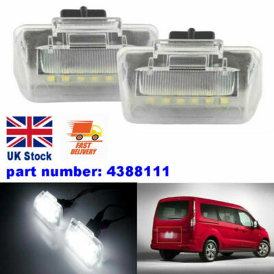 LED Licence Number Plate Light For Ford Transit Tourneo Connect Courier ...