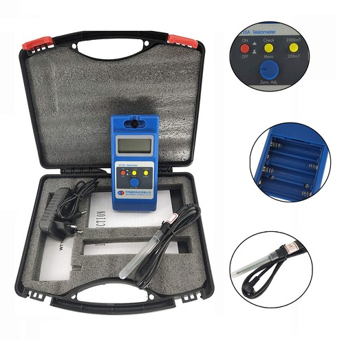 Tesla Meter Gauss Meter Surface Magnetic Field Tester Metal Probe ...