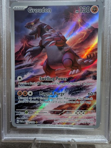 2023 POKEMON PAR EN-PARADOX RIFT ILLUSTRATION RARE #199 GROUDON PSA 9 ...