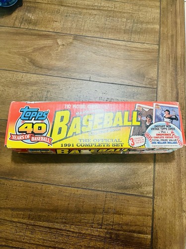 Complete Factory Set 1991 Topps Baseball #1-#792 NM Verified Complete ...