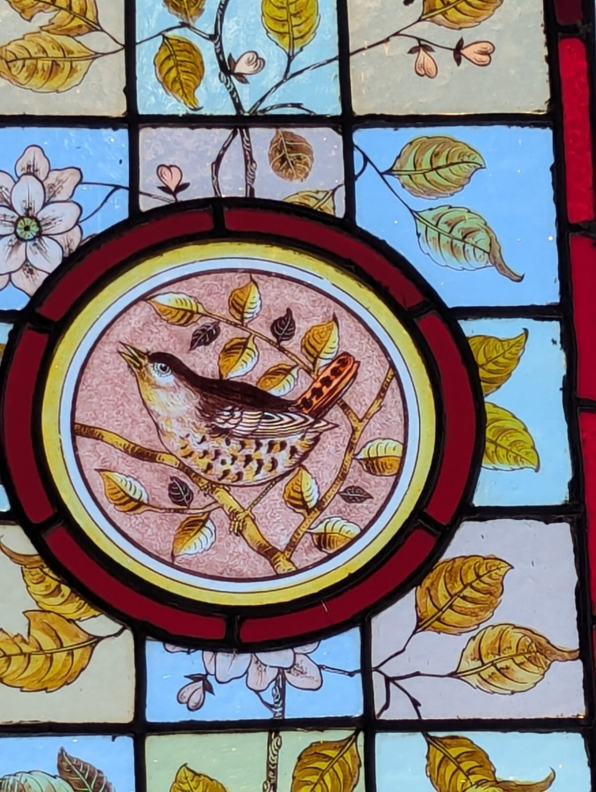 Outstanding Decorative Victorian Stained Glass Fanlight Window | eBay UK