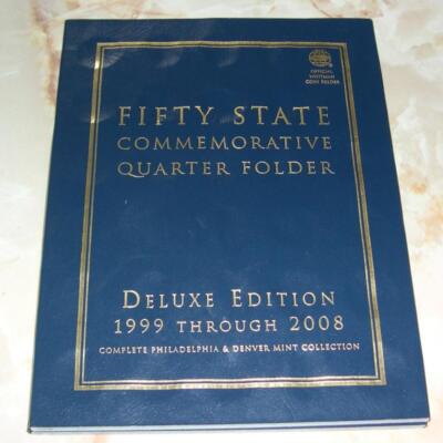 Whitman Fifty State Commemorative Quarter Folder 1999-2008, Deluxe Ed ...