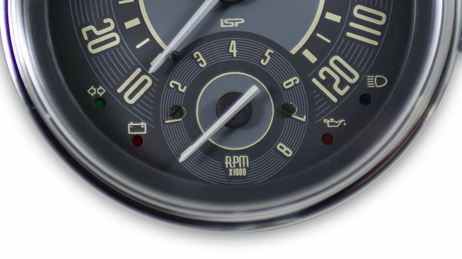 VW BUG BUS GHIA ISP 120 MPH SPEEDOMETER w/COMBO 8K TACHOMETER BEIGE ...