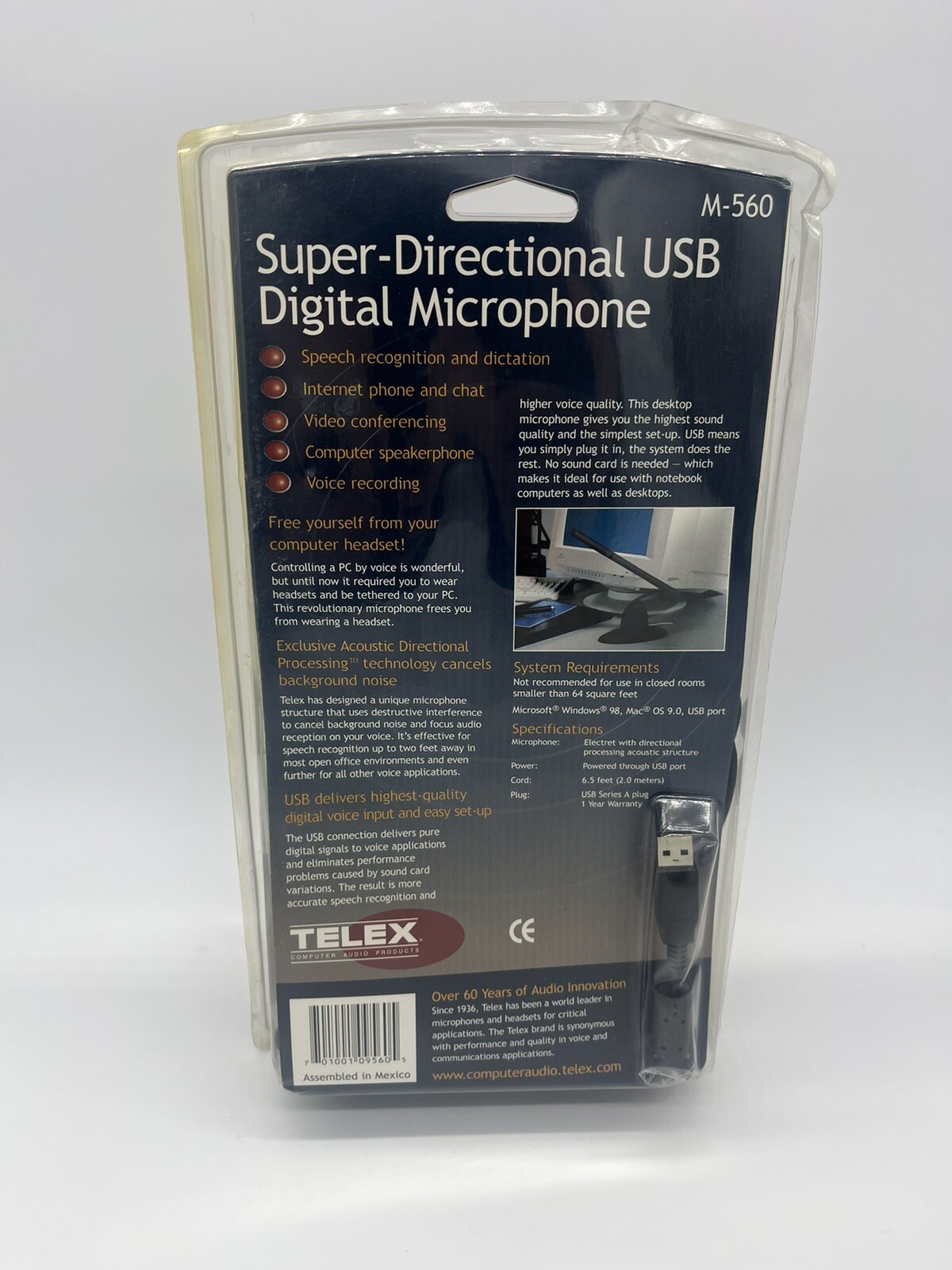 Telex+M-560+Condenser+Cable+Consumer+Microphone for sale online | eBay