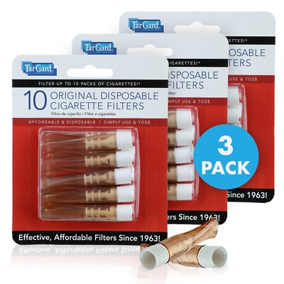 TarGard Amber Cigarette Filters 30 Pack Tar Gard Guard Stop Tar Block ...