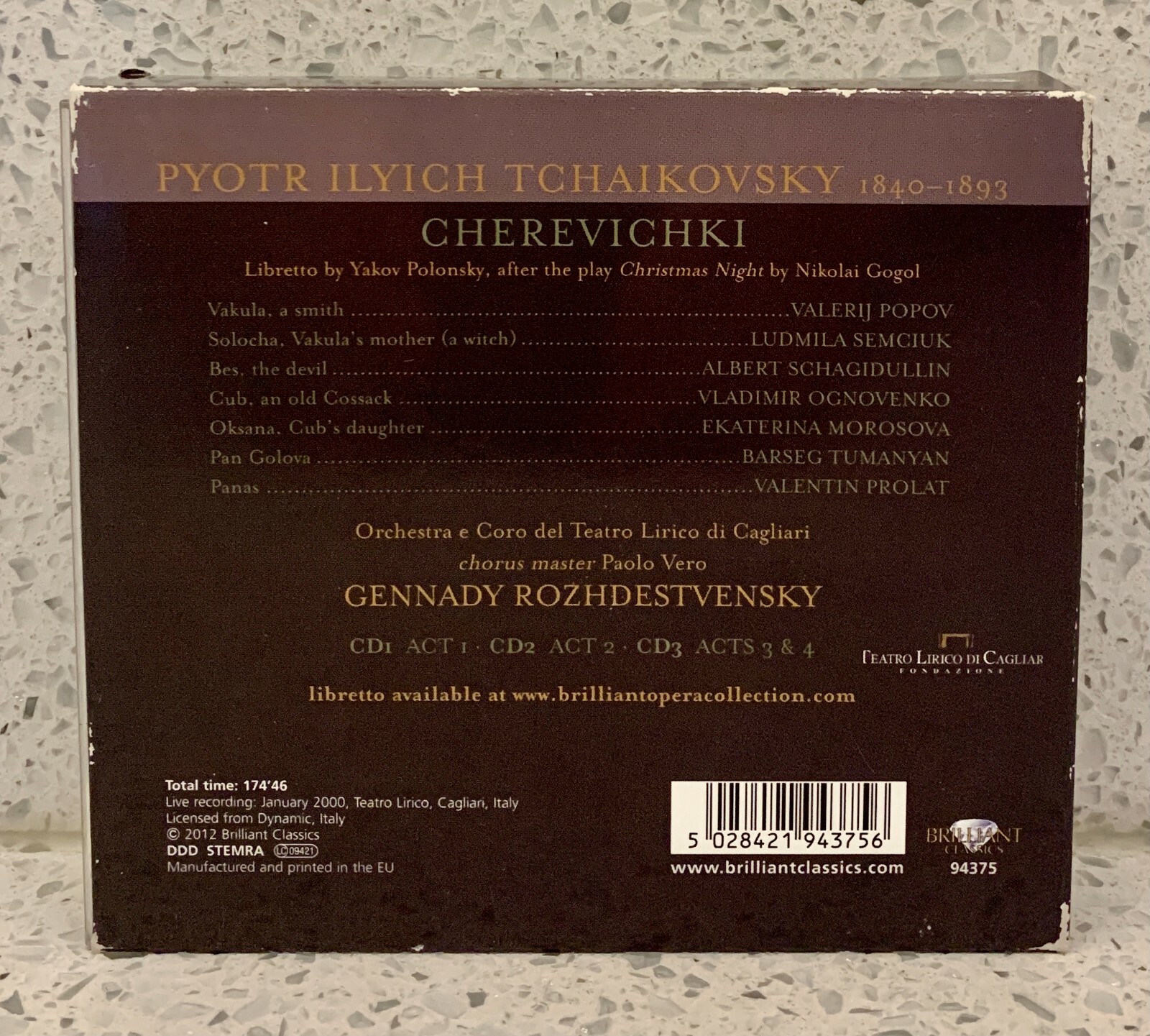 TCHAIKOVSKY Cherevichki (3 Discs, Brilliant) ROZHDESTVENSKY Popov ...