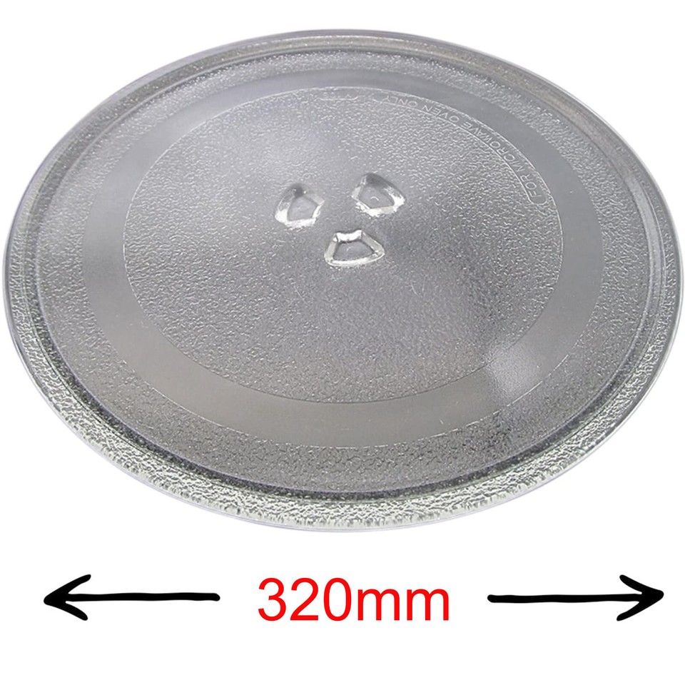 320mm Turntable Glass Plate Microwave Oven Circular 3 Fixers Dish ...